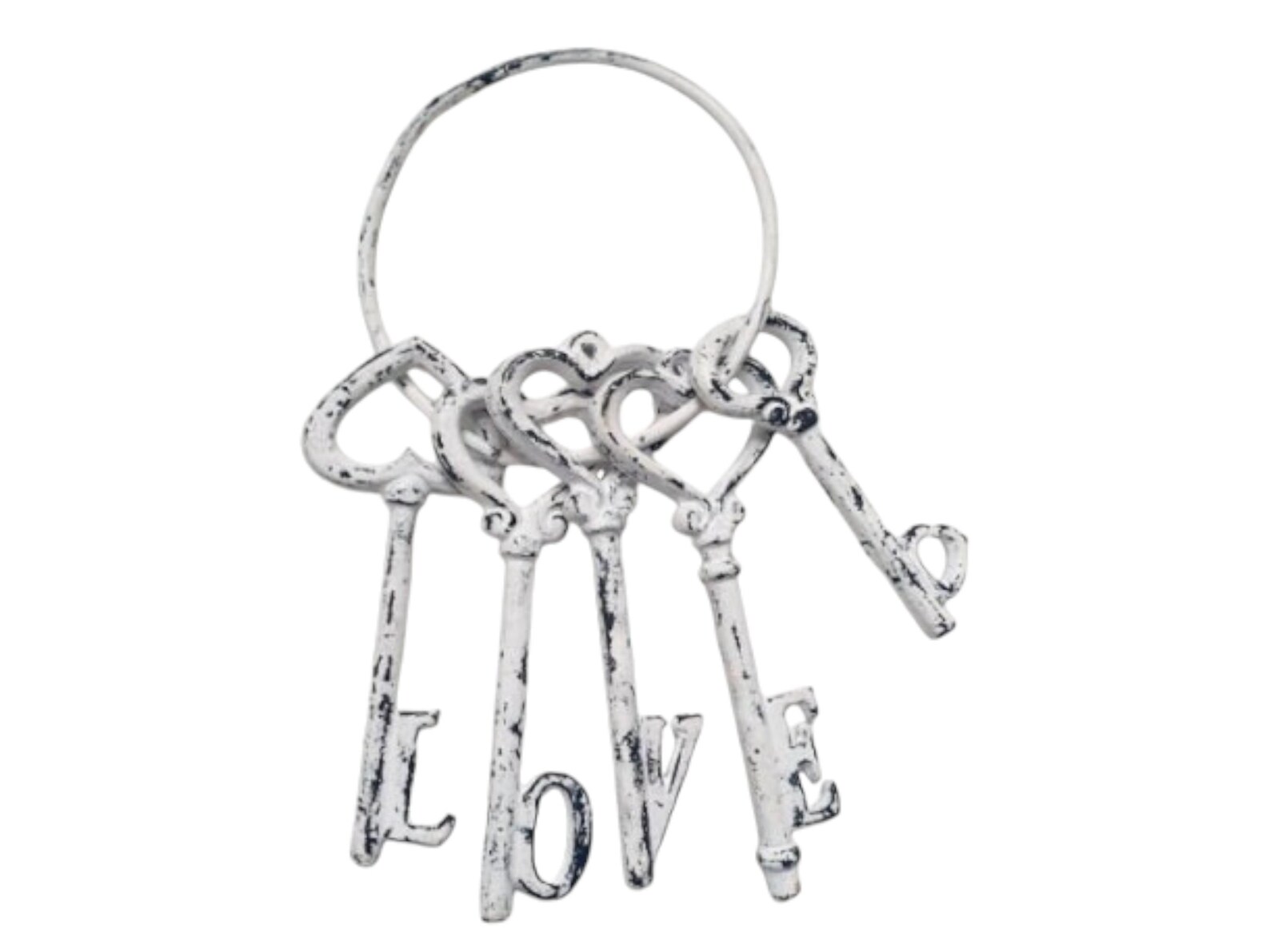Wall Decor Love Keys Hanging Black and White - Etsy
