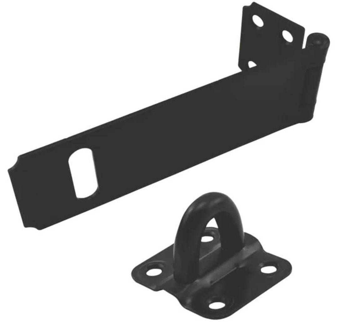 4"hasp and Staple Black Garden Door Fence Gate Security - Etsy