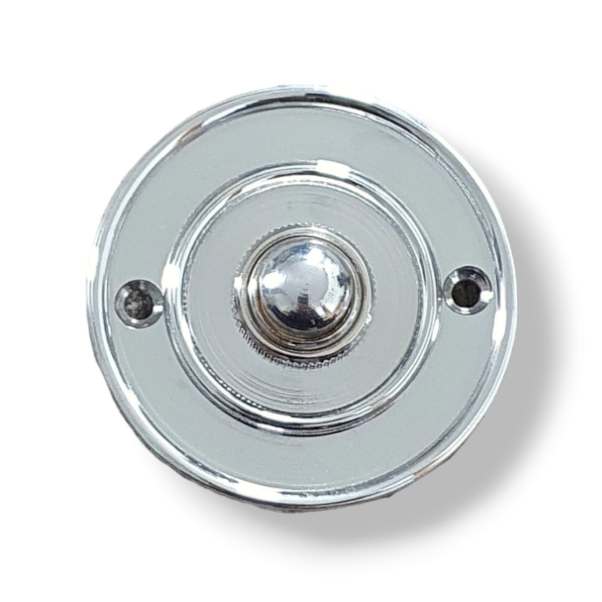 Polished Chrome Plain Push Button Front Door Bell Round - Etsy