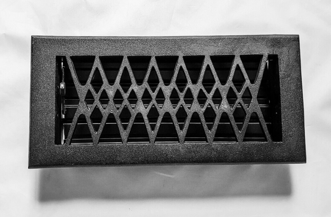 Air Vent Floor Register Cover Black Iron Decorative Grill - Etsy