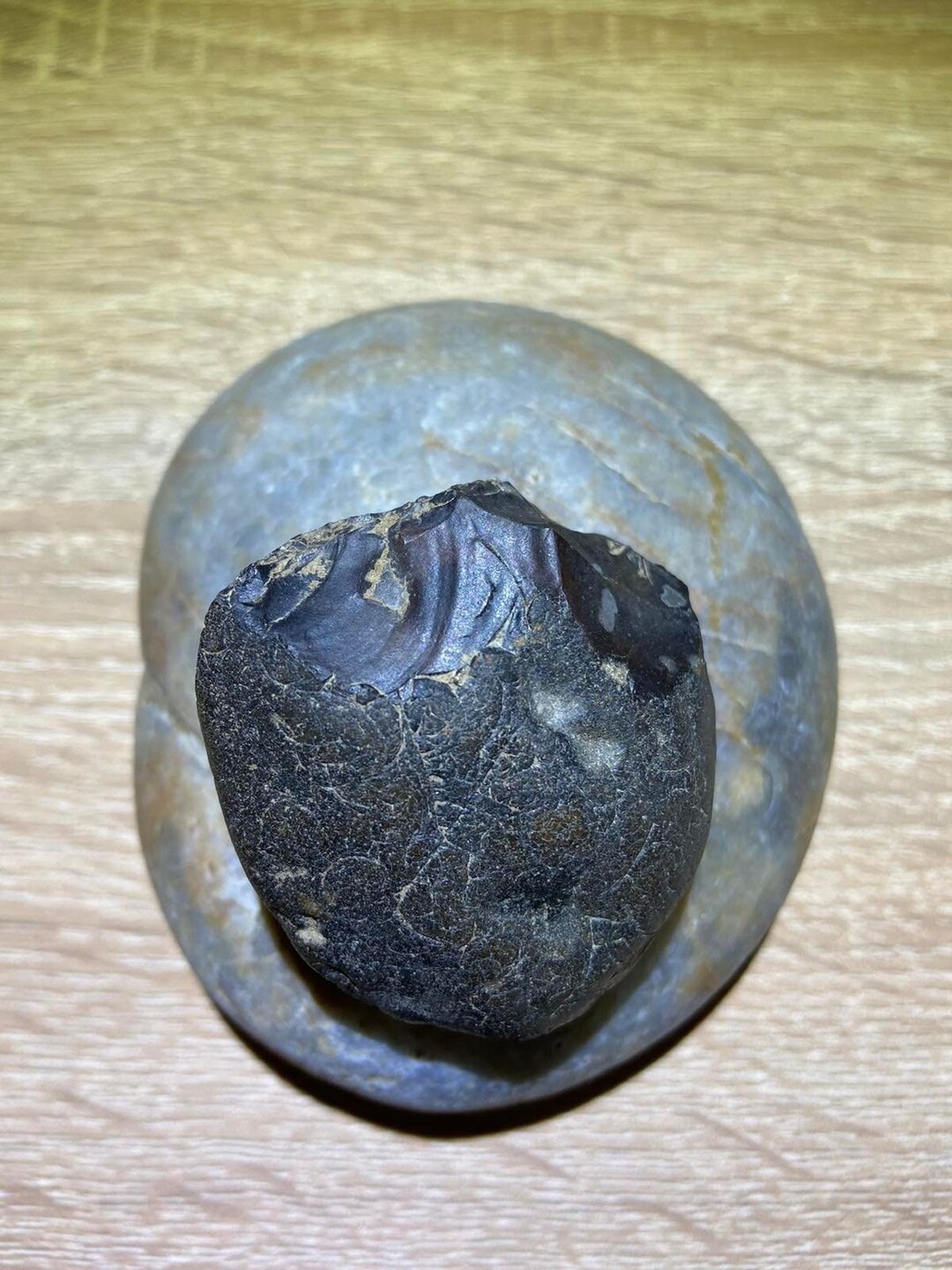 BLACK FLINT/ Extraordinary Rare Royal Raw Creamy Black Flintstone/ Fire ...