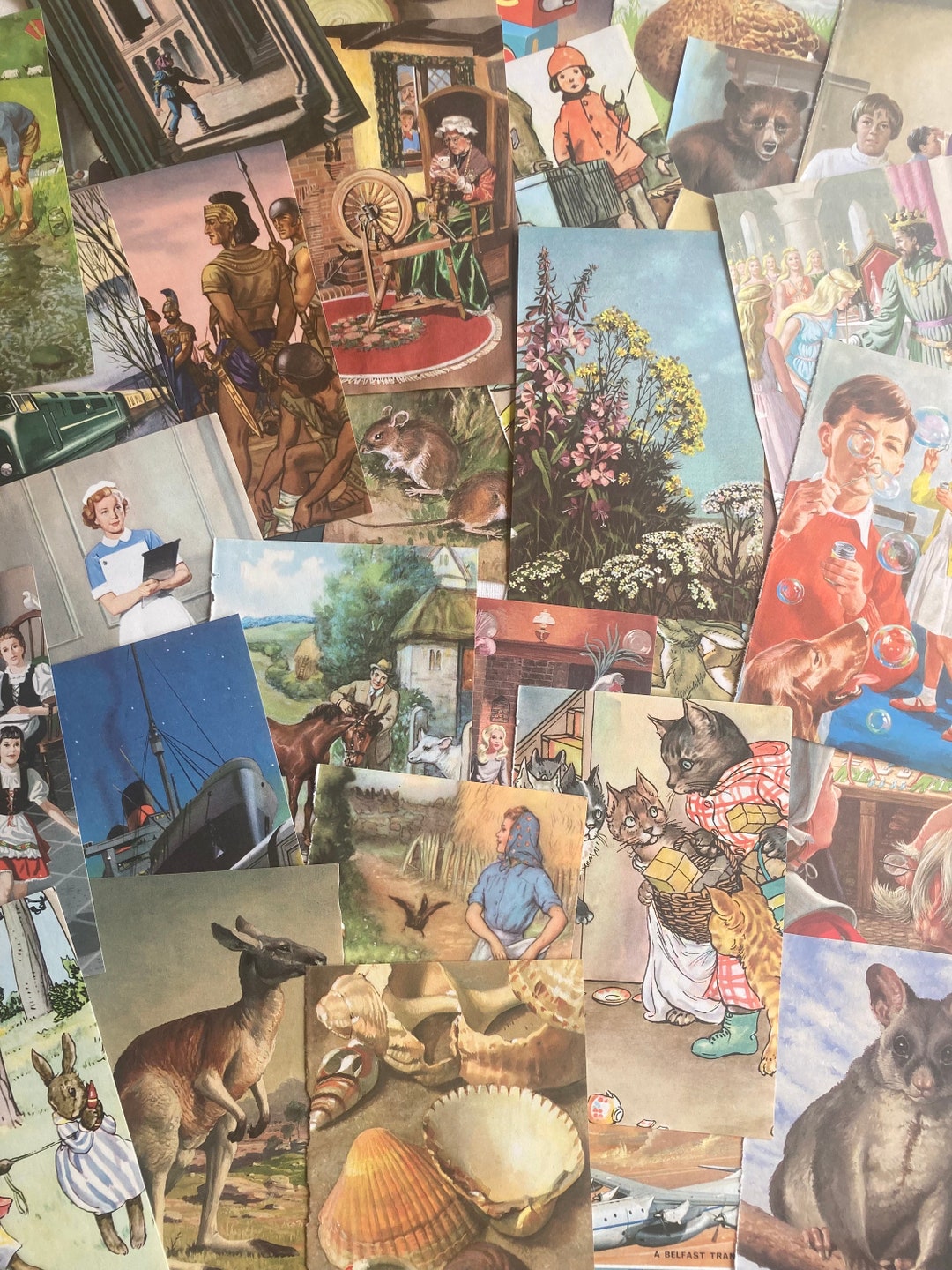 Vintage Ladybird Book Pages, Pack of 25 or 50 Pieces for Scrapbooking ...
