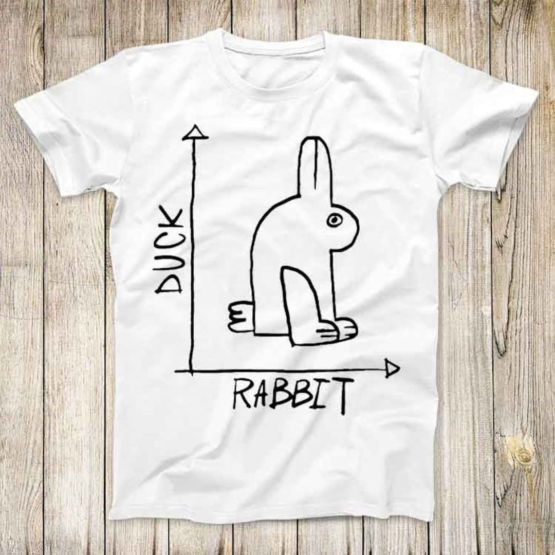 Duck Rabbit Parody Funny Fathers Day Top Tee Best Cute Gift Mens Women ...