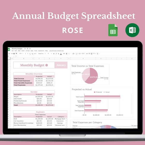 Excel Spreadsheet - Etsy