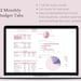 Rose Pink Annual Budget Excel Spreadsheet Google Sheet Digital File - Etsy