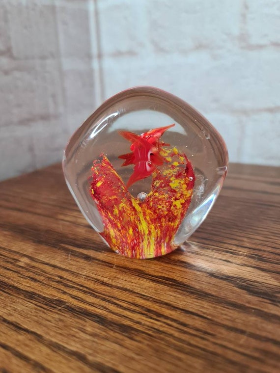 Lovely 1970s Aquarium Fish Paperweight in Immaculate - Etsy