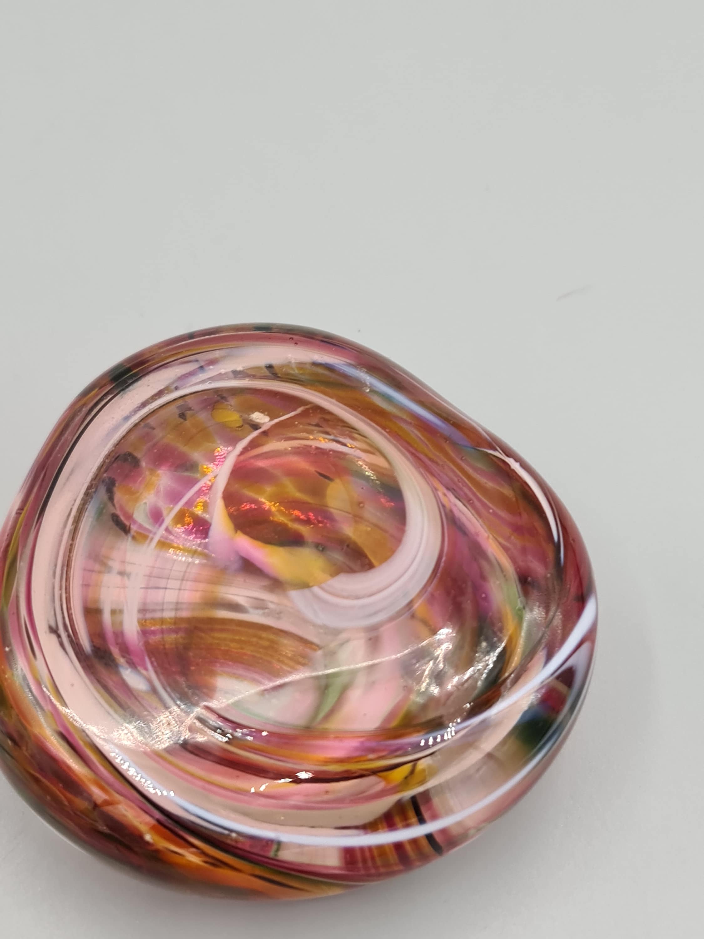 Beautiful Retro 1980s Gozo Glass Swirling Paperweight in Immaculate ...