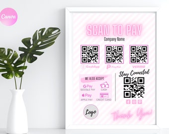 Cashapp Qr Code Sign - Etsy