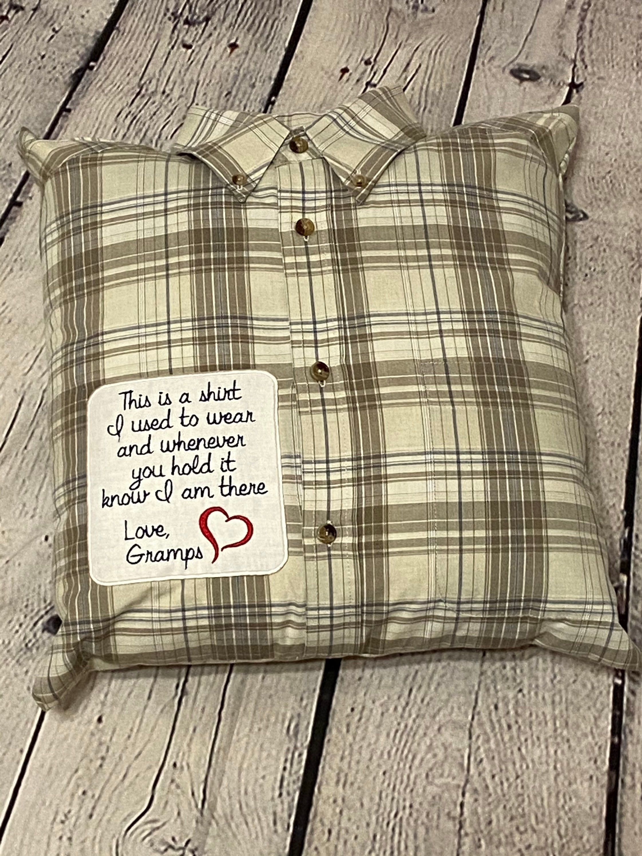 Memory Pillow Shirt Pillow Loss of Loved One Memorial | Etsy