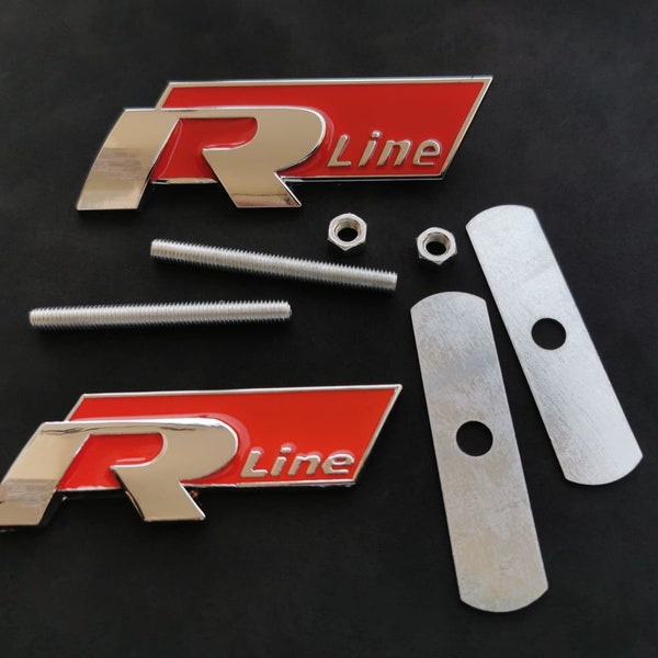 Vw R Line Red Emblem - Etsy