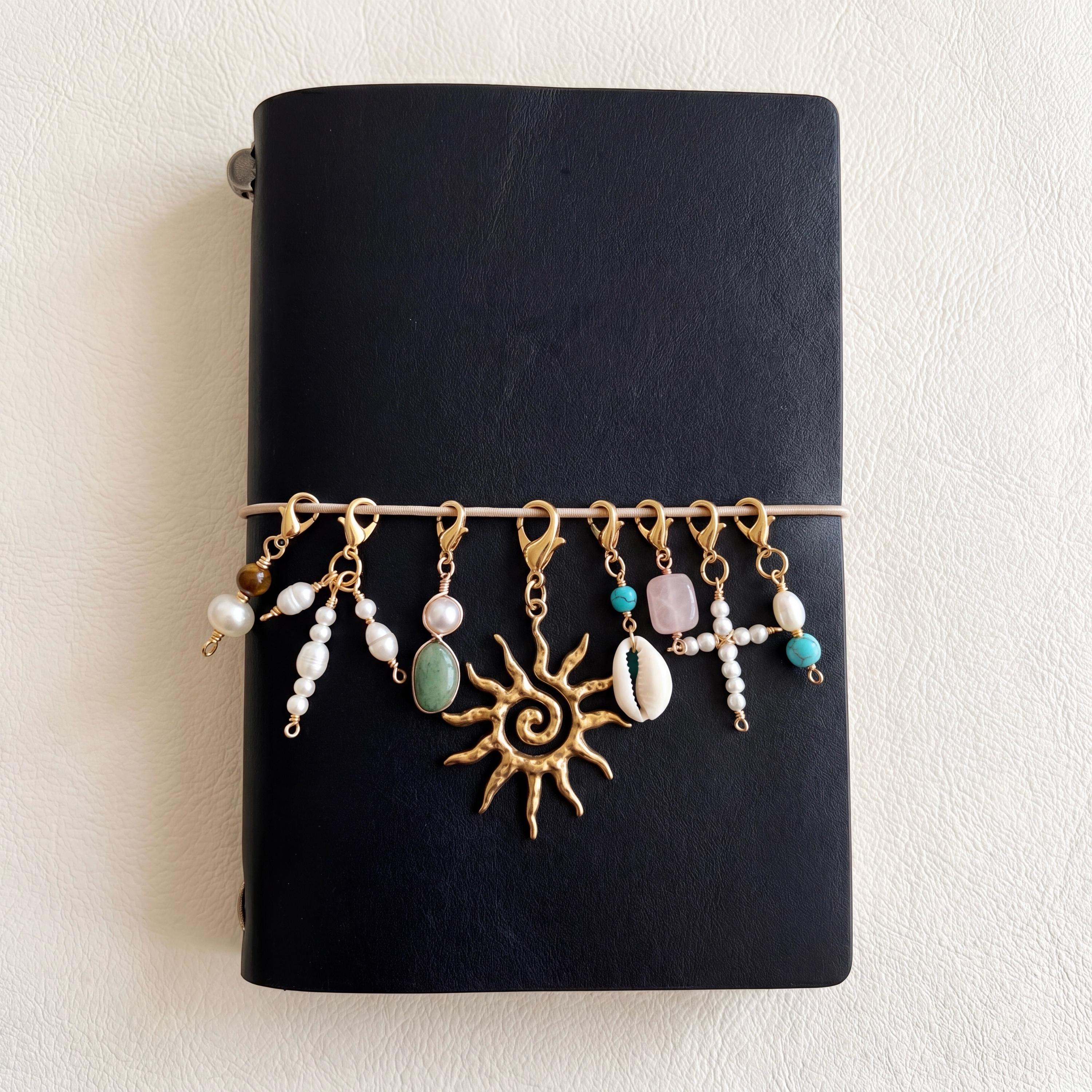 Journal Charms, Clip on Notebook Charms, Planner Charms, Gold Wire ...