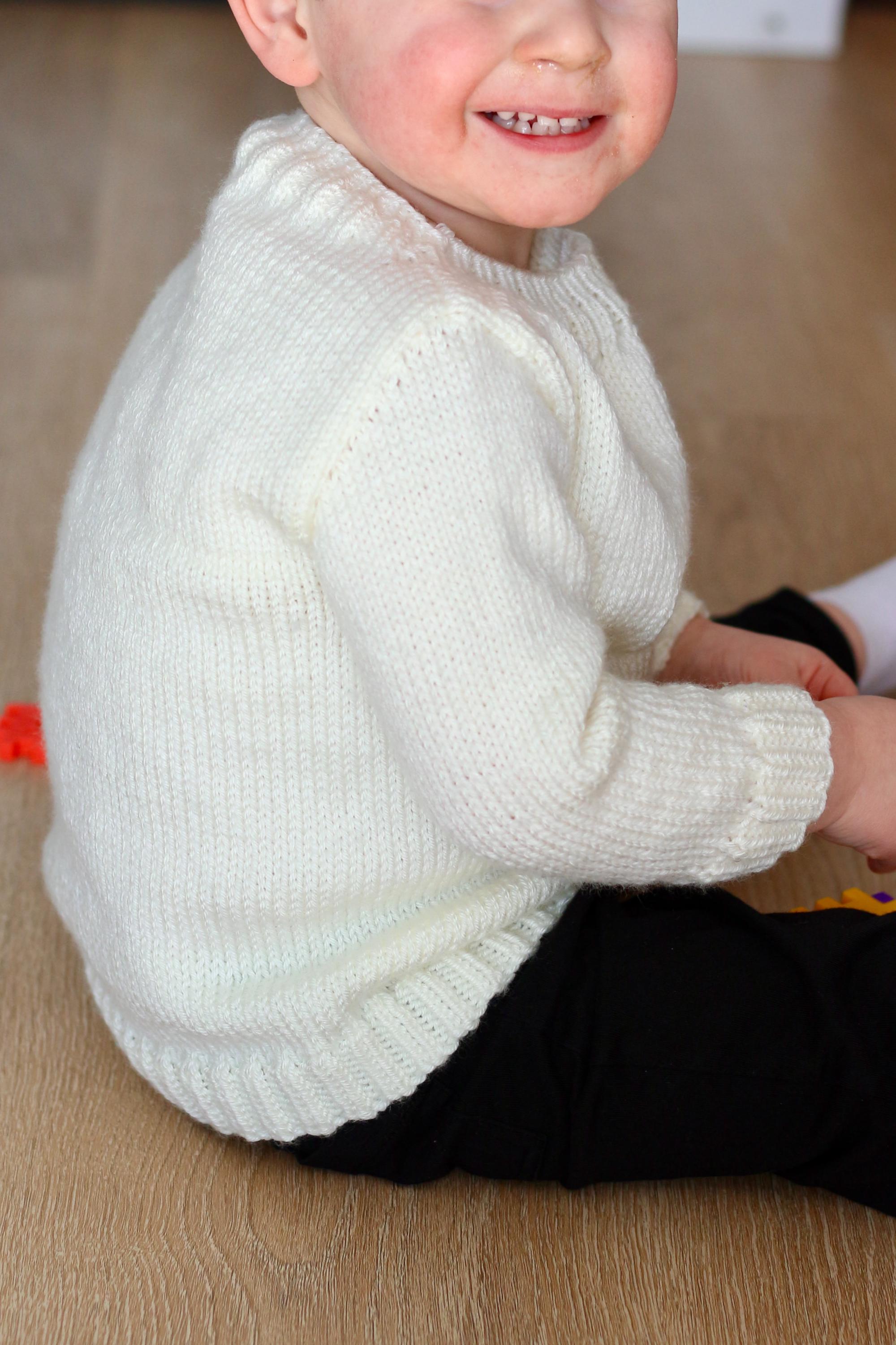 Children's Sweater Knitting Pattern, Crewneck Sweater Handmade for ...
