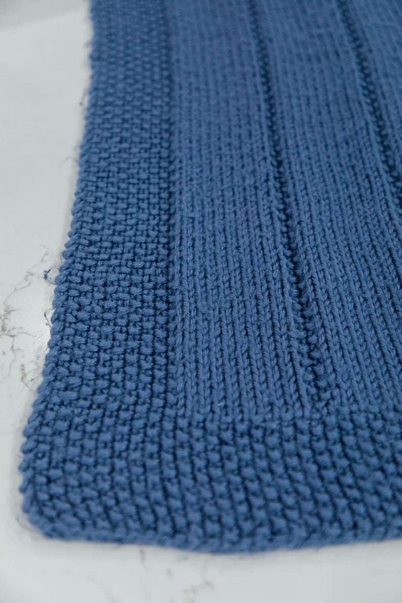 Throw Blanket Knitting Pattern for Beginner Handmade Gift Knit Afghan ...