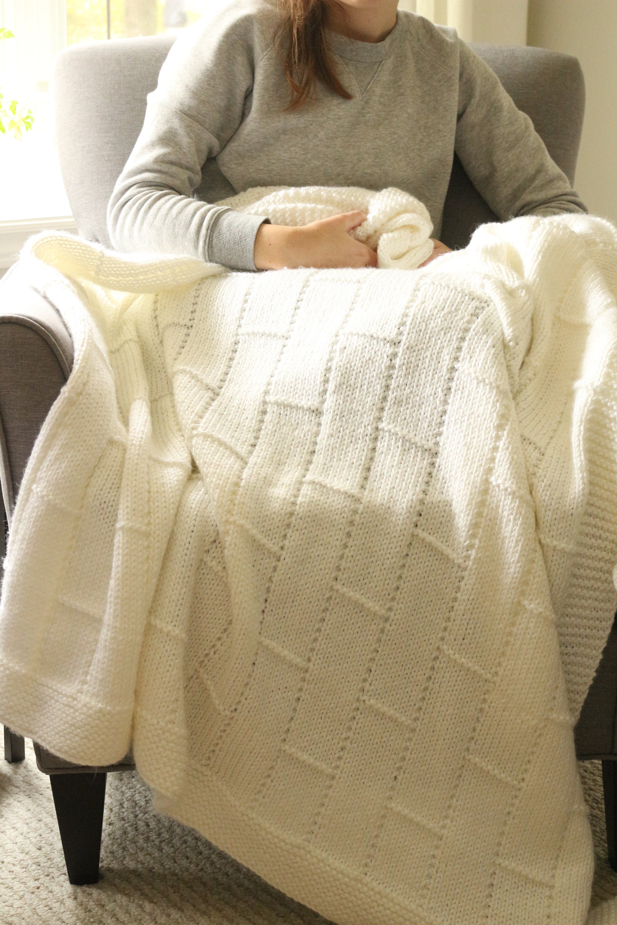 Brick by Brick Blanket Knitting Pattern - Etsy