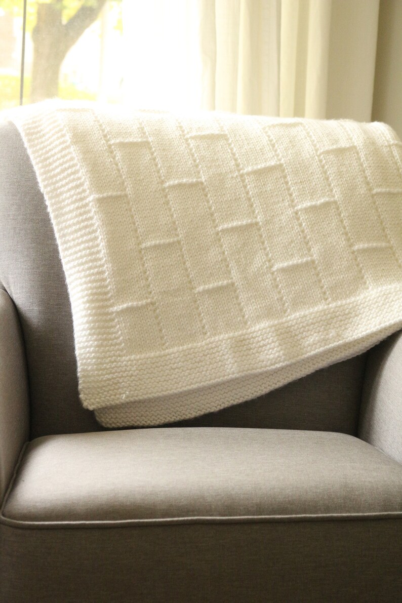 Brick by Brick Blanket Knitting Pattern - Etsy