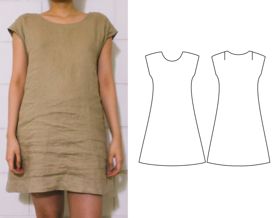 Sako Sack Dress Top Easy Pdf Sewing Pattern & Instructions - Etsy