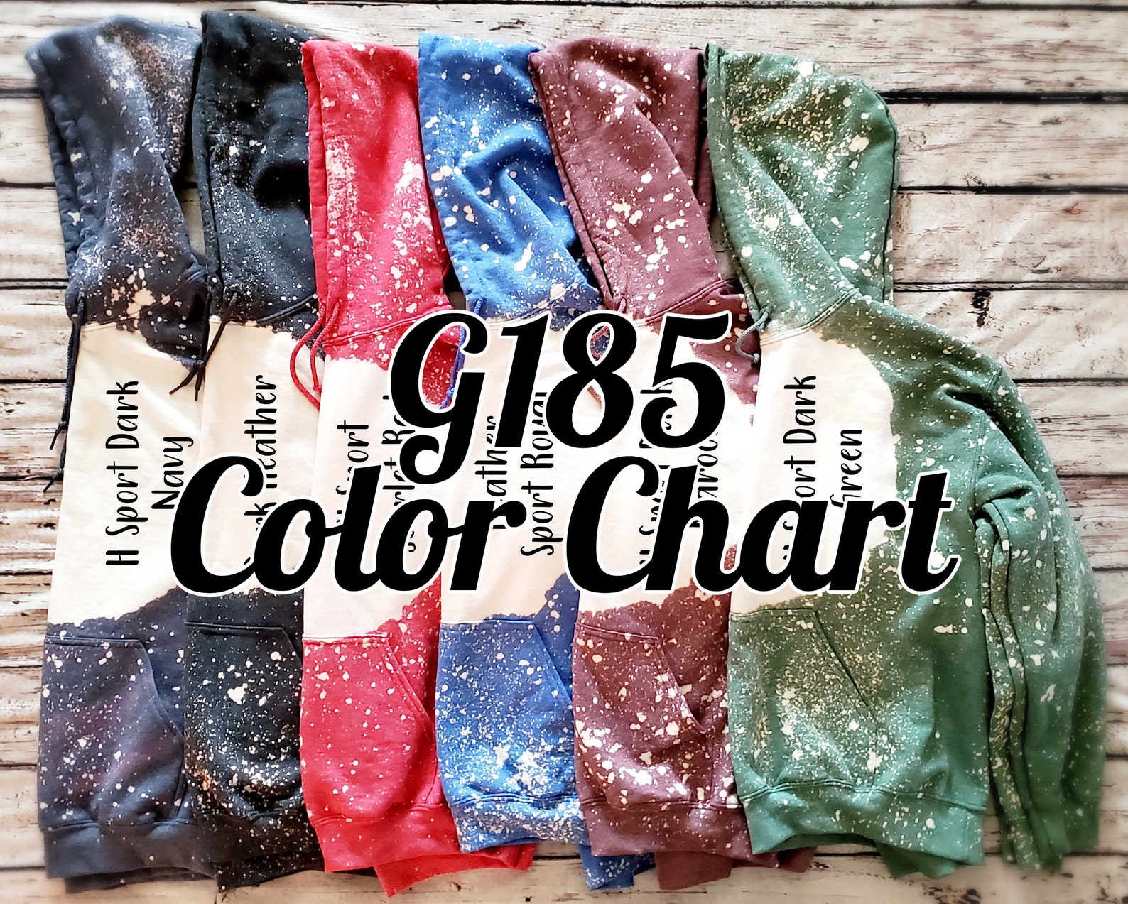 COLOR CHART, G185 Color Chart, Gildan Crewneck Chart, Gildan Sweatshirt ...