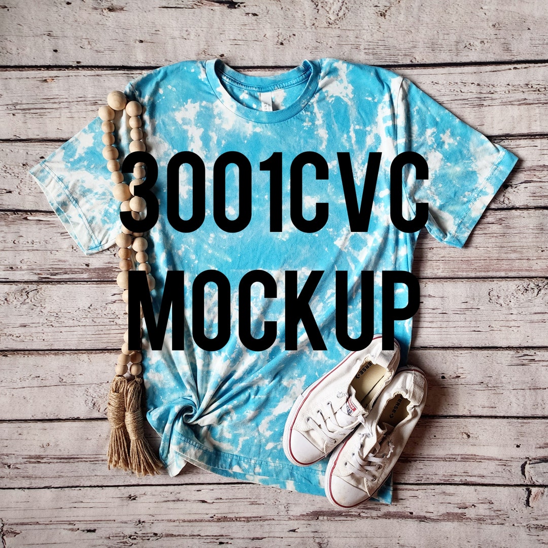 Heather Aqua 3001CVC Bellacanvas Acid Wash Shirt Mockups, Bella Canvas ...