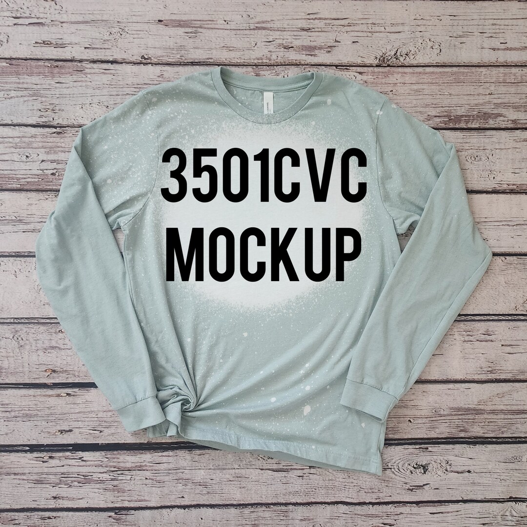 Heather Dusty Blue Mockup, Bella+canvas Bleached Shirt Mockup, Bella ...