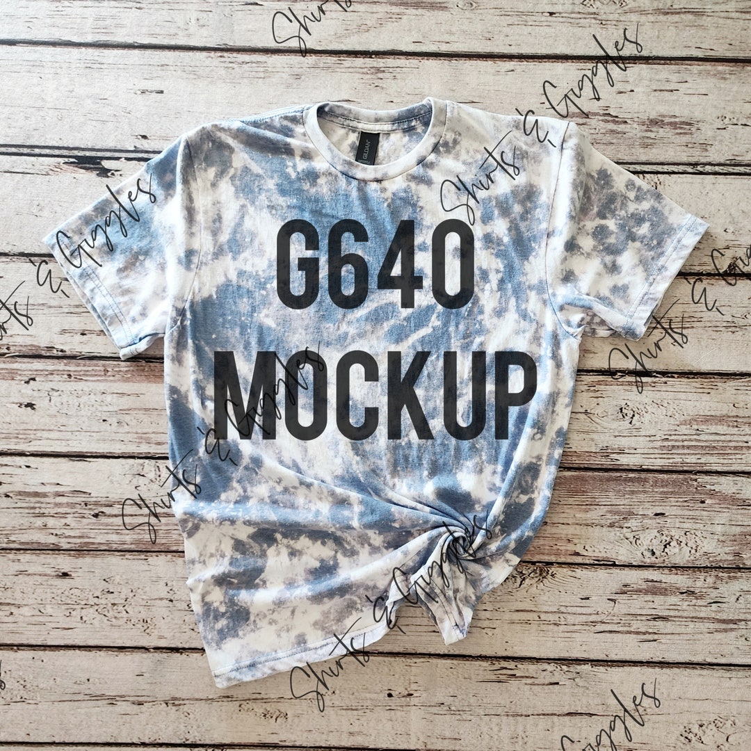 Gildan Acid Wash Shirt Mockup, Heather Indigo Mockup, Gildan Mockup ...