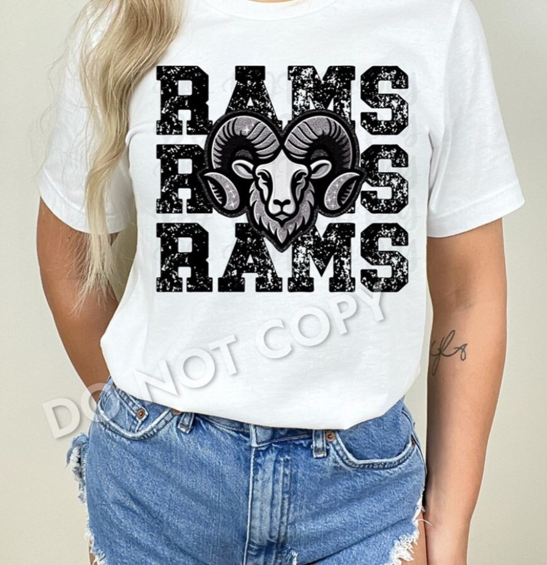 Rams School Spirit Shirt, FAUX Embroidery Shirt, Youth Shirt, Pumas ...