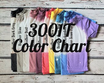 2021 Bella Canvas Triblend 3001 Color Chart With Bleach - Etsy