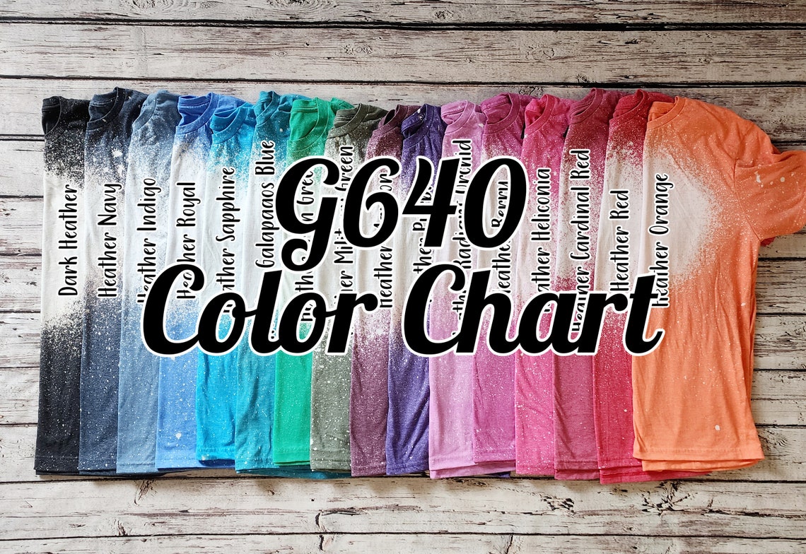 Bleached Color Chart, Gildan Bleached G640 Color Chart, Gildan G640 ... Bleached Color Chart, Gildan Bleached G640 Color Chart, Gildan G640 ...