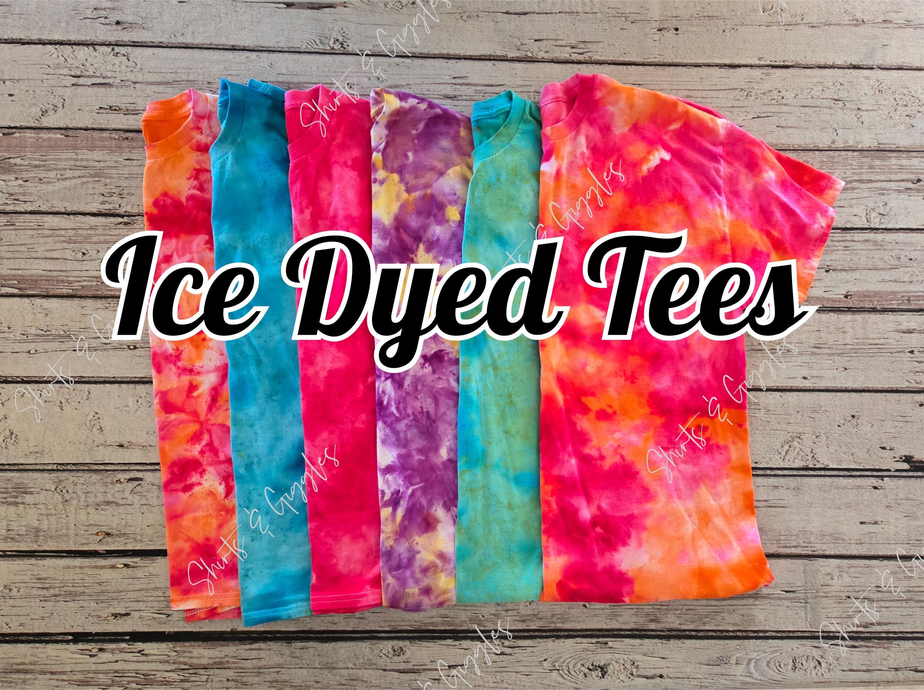 Blank Ice Dyed T-shirt, Custom Hand Dyed Shirt Blank, Watercolor Tie ...
