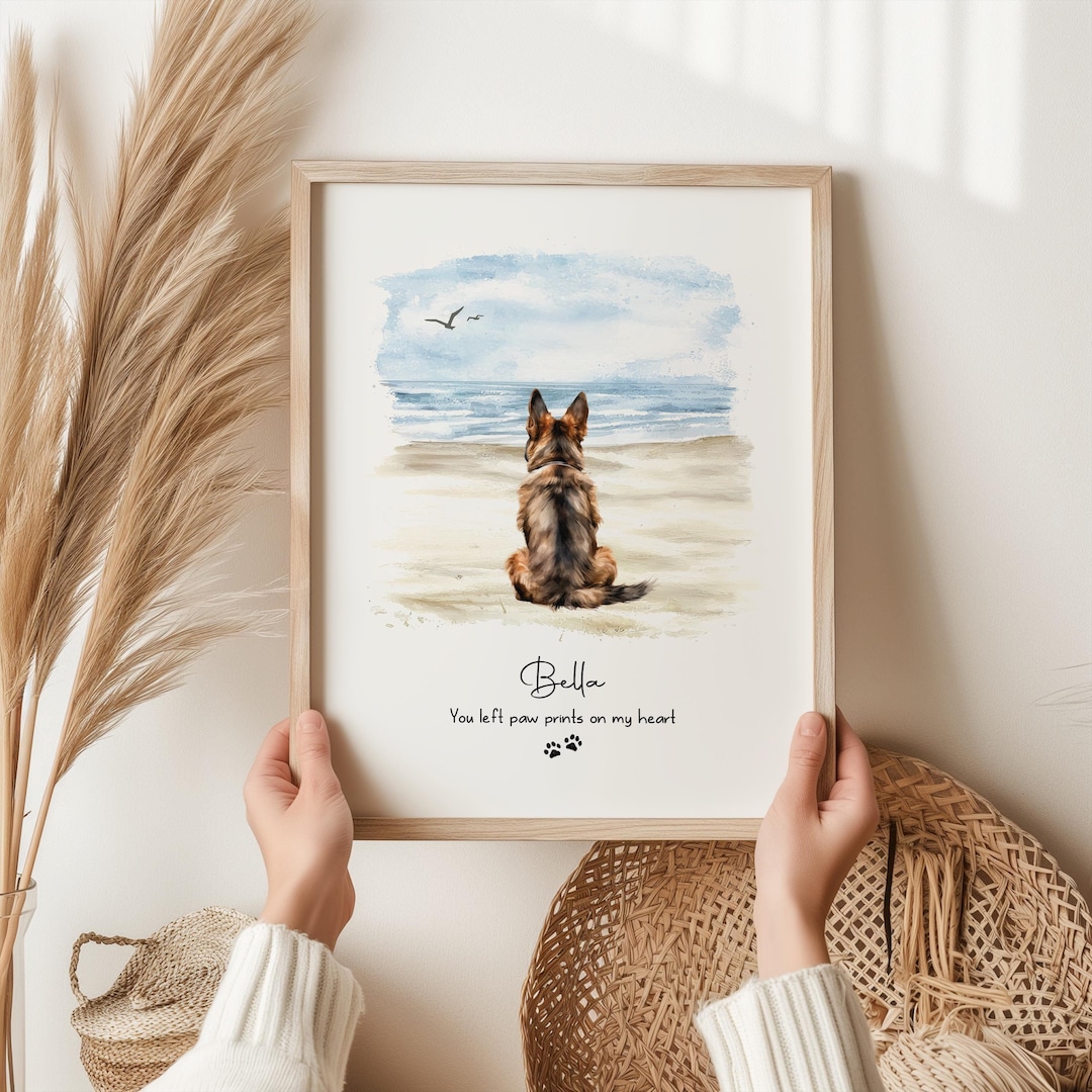 Dog Memorial Rainbow Bridge Print, Personalized Multiple Pet Custom ...
