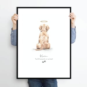 Dog Memorial Rainbow Bridge Print, Personalized Multiple Pet Custom ...