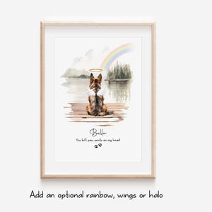 Dog Memorial Rainbow Bridge Print, Personalized Multiple Pet Custom ...