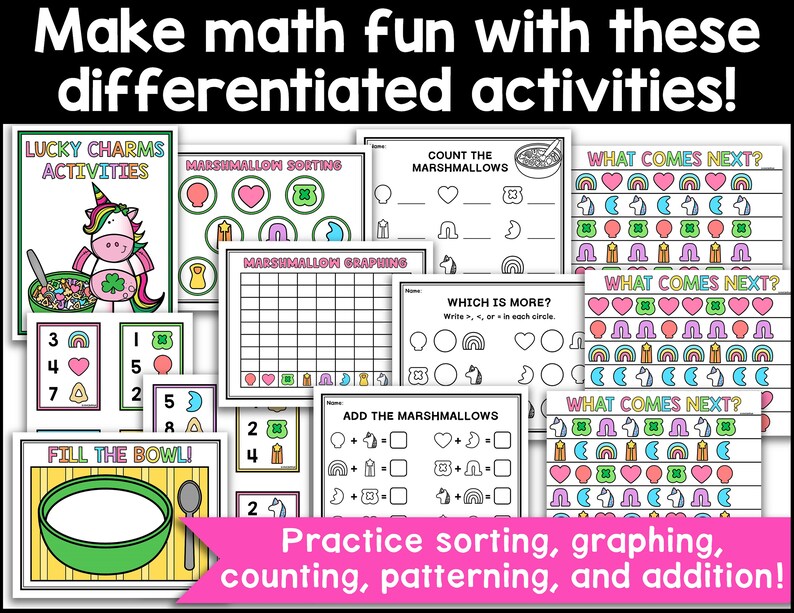 March Center Activities, St. Patrick's Day Activities, Math and ...