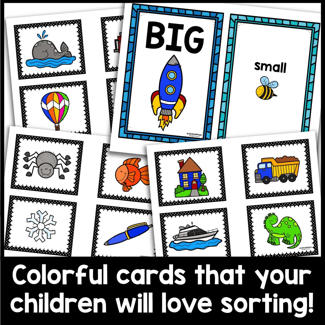 Big Vs. Small Sort, Big and Small Sorting, Comparing Sizes, Big and ...