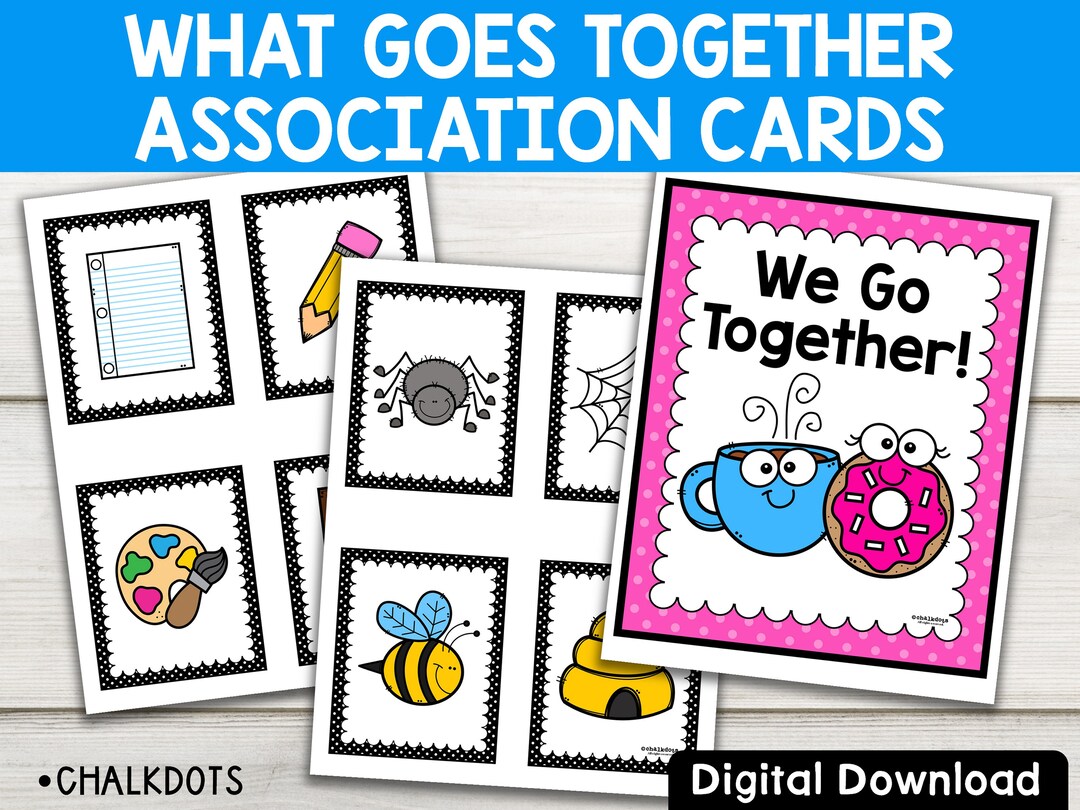 What Goes Together Making Associations We Belong Together - Etsy
