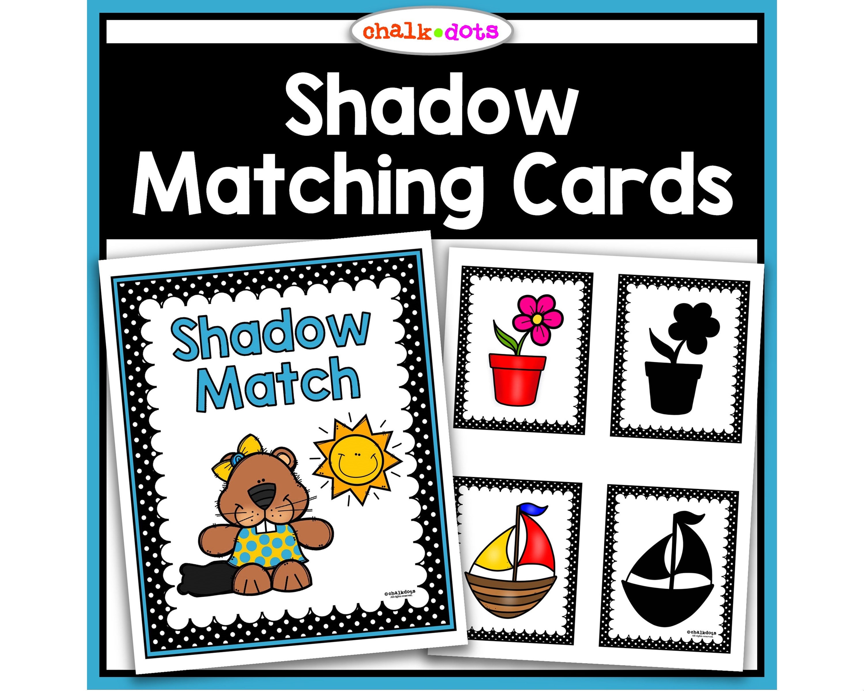 Shadow Matching Activity, Groundhog Day, Light and Shadow Unit ...