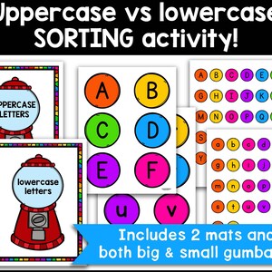 Uppercase and Lowercase Letters, Letter Sort, Letter Match, Circle Time ...