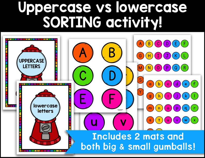 Uppercase and Lowercase Letters, Letter Sort, Letter Match, Circle Time ...