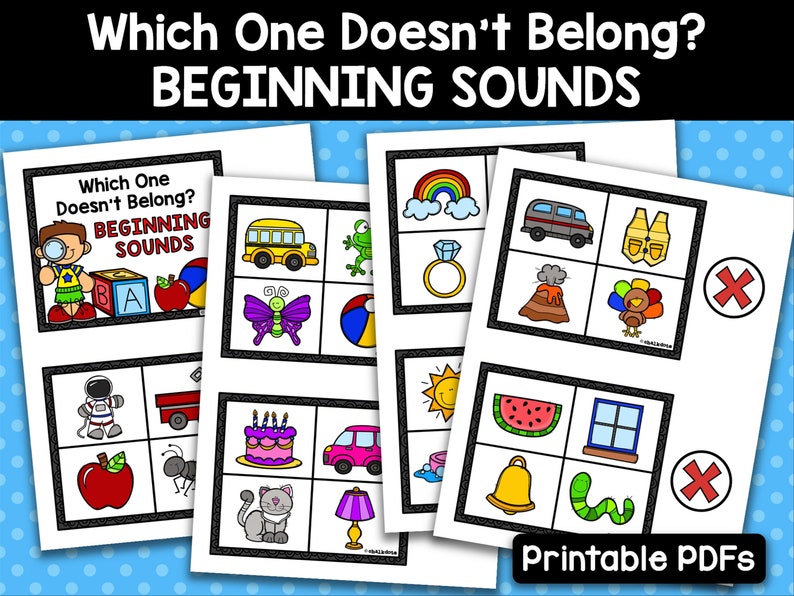 Beginning Sounds Which Beginning Sound Doesn't Belong | Etsy