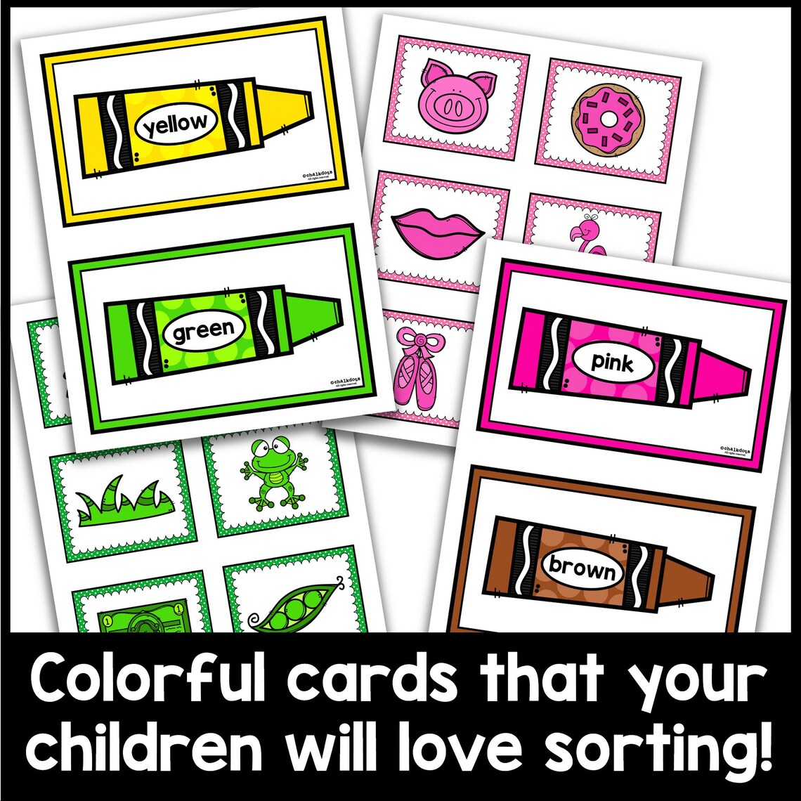 Color Sort, Color Recognition, Learning the Colors, Color Sorting Cards ...