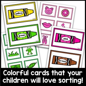 Color Sort, Color Recognition, Learning the Colors, Color Sorting Cards ...