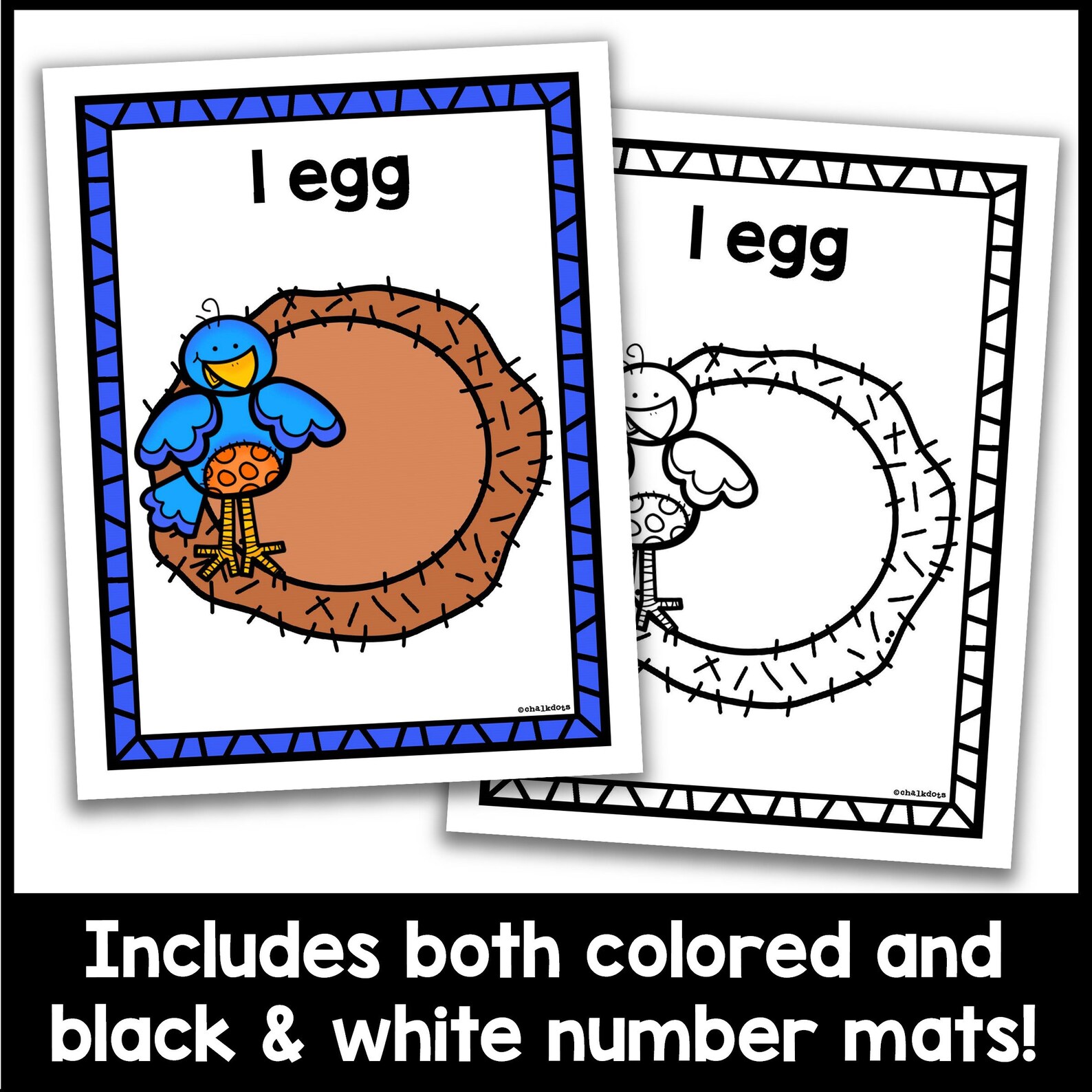 Egg Counting Mats, Number Mats, Play Dough Mats, Numbers 1-10, Counting ...