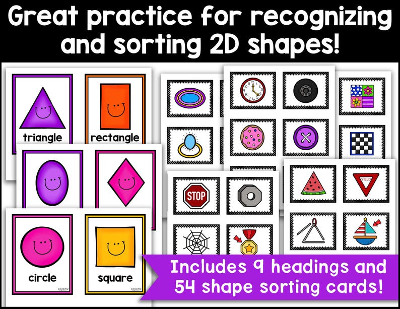 Shape Sorting, Shape Recognition, Sorting Shapes, Preschool, Prek ...