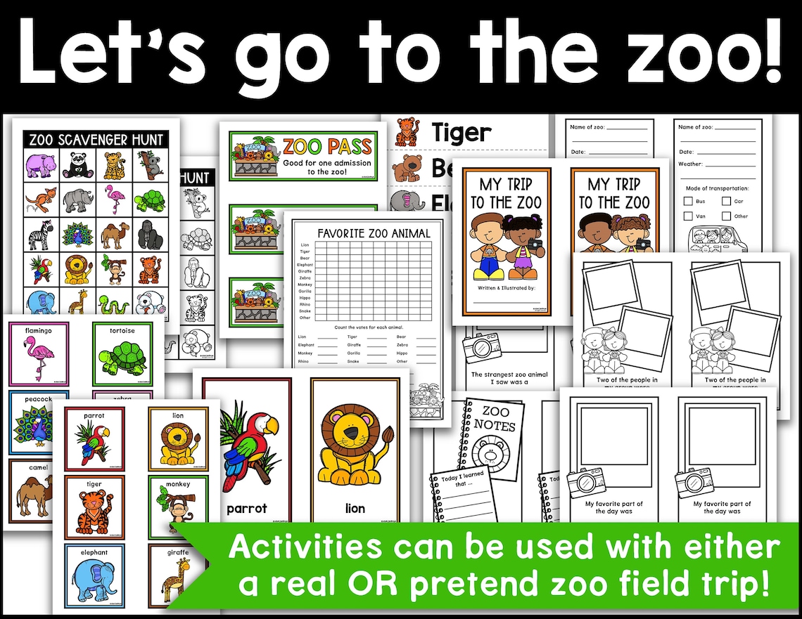 Zoo Scavenger Hunt, Zoo Field Trip Activities, Zoo Animal Cards, Zoo ...