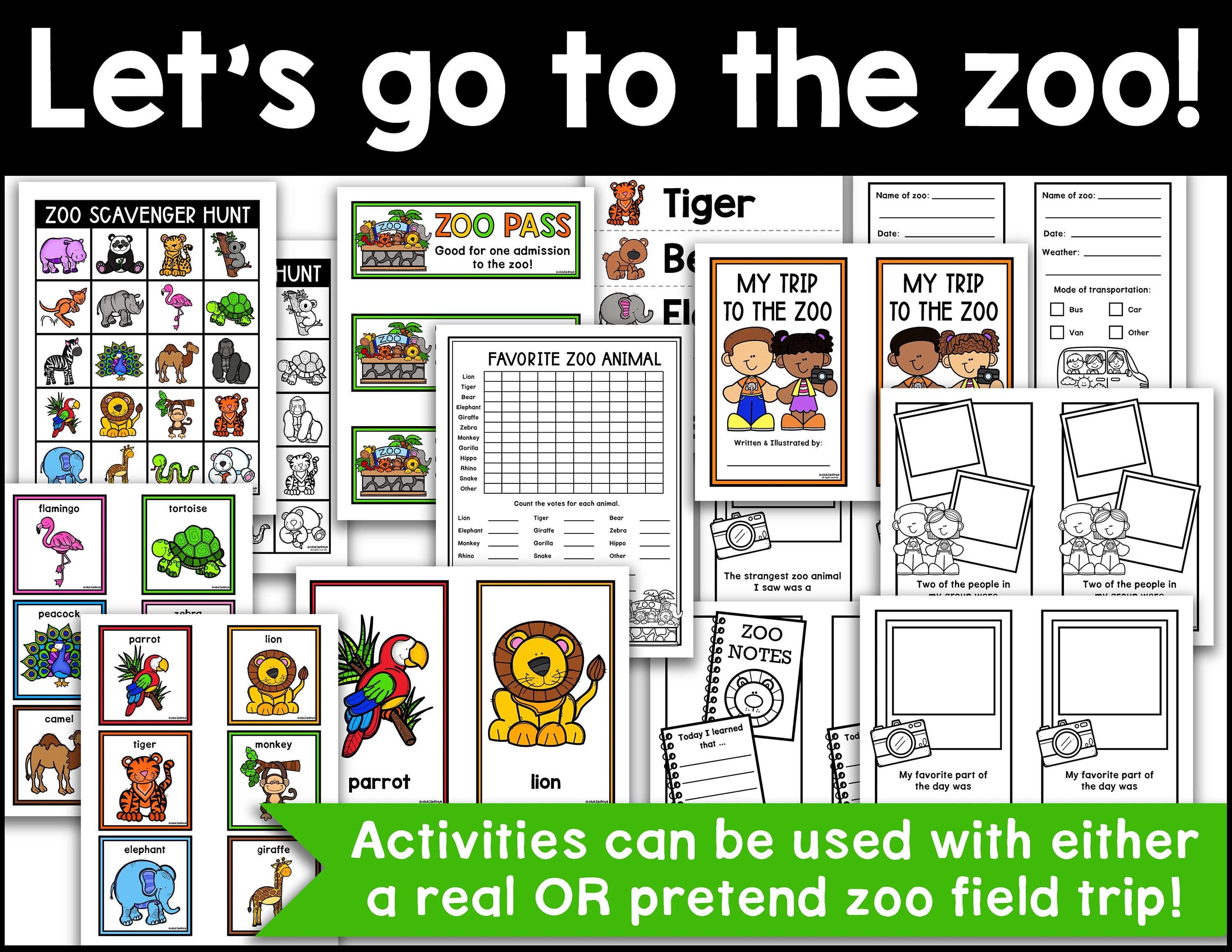 Zoo Scavenger Hunt, Zoo Field Trip Activities, Zoo Animal Cards, Zoo ...