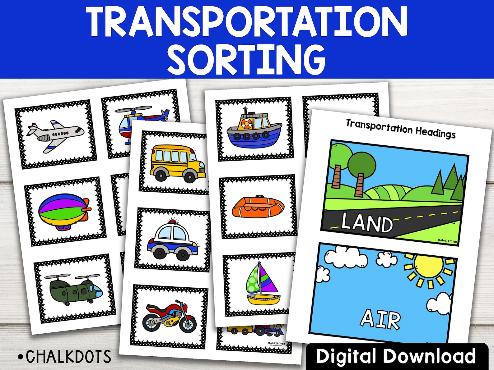 Transportation Sort Vehicle Sort Transportation Sorting - Etsy