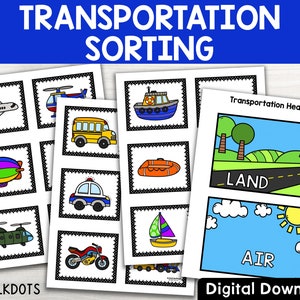 Transportation Sort Vehicle Sort Transportation Sorting - Etsy