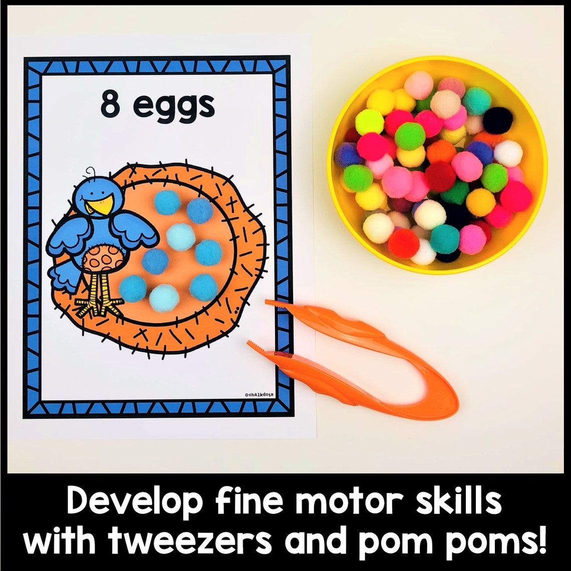 Egg Counting Mats, Number Mats, Play Dough Mats, Numbers 1-10, Counting ...