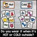 Hot and Cold Sorting, Clothing Sort, Preschool, Prek, Kindergarten ...