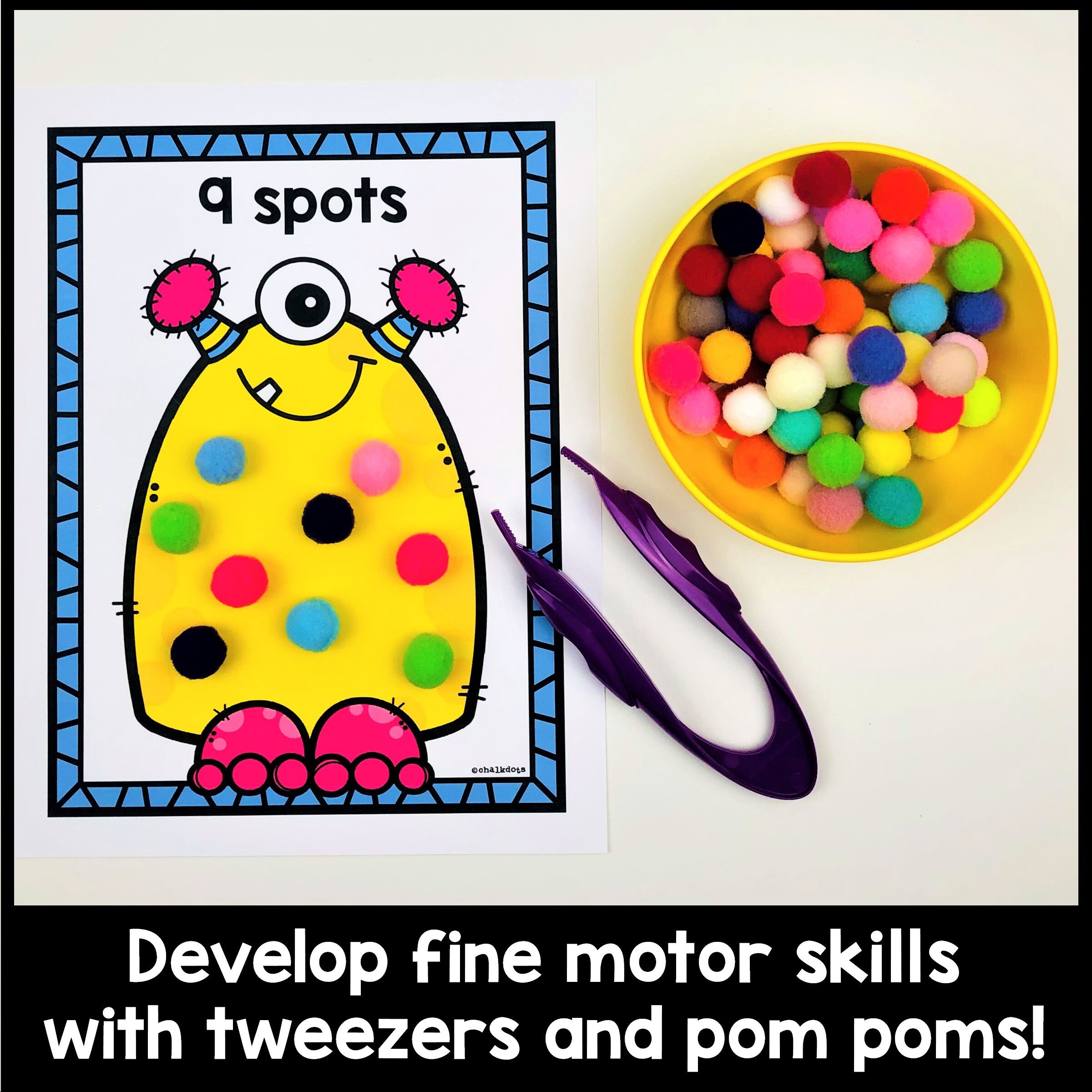 Monster Counting Mats, Number Mats, Play Dough Mats, Numbers, Counting ...