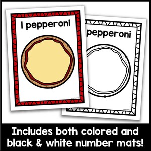 Pizza Counting Mats, Number Mats, Play Dough Mats, Numbers 1-10 ...